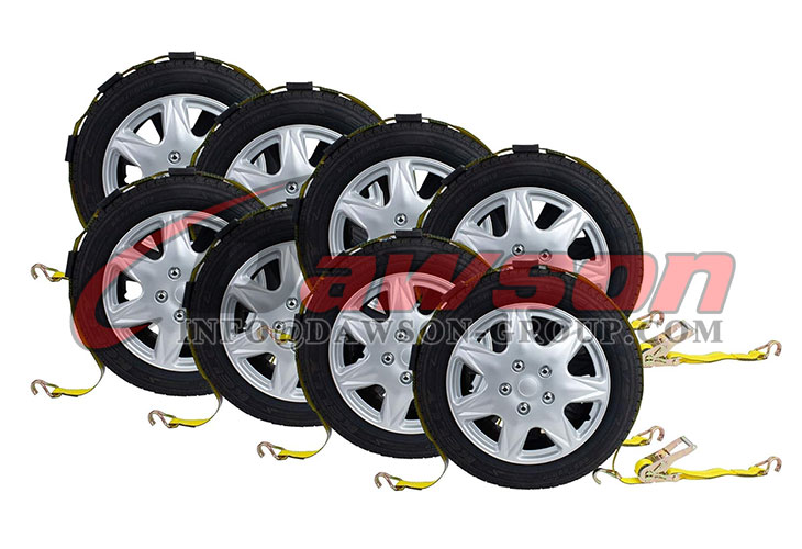 2'' x 10' Over The Wheel Tire Straps with Ratchet, Swivel J Hook ...