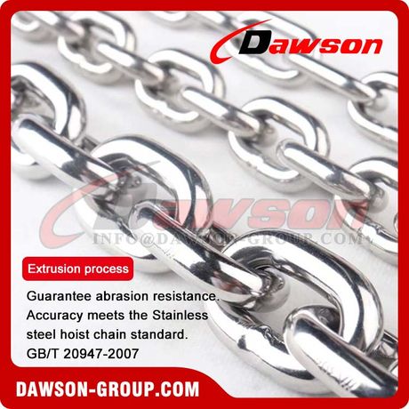 EN818-2 G50 Stainless Steel Hoist Chain, SS304 SS304L SS316 SS316L ...
