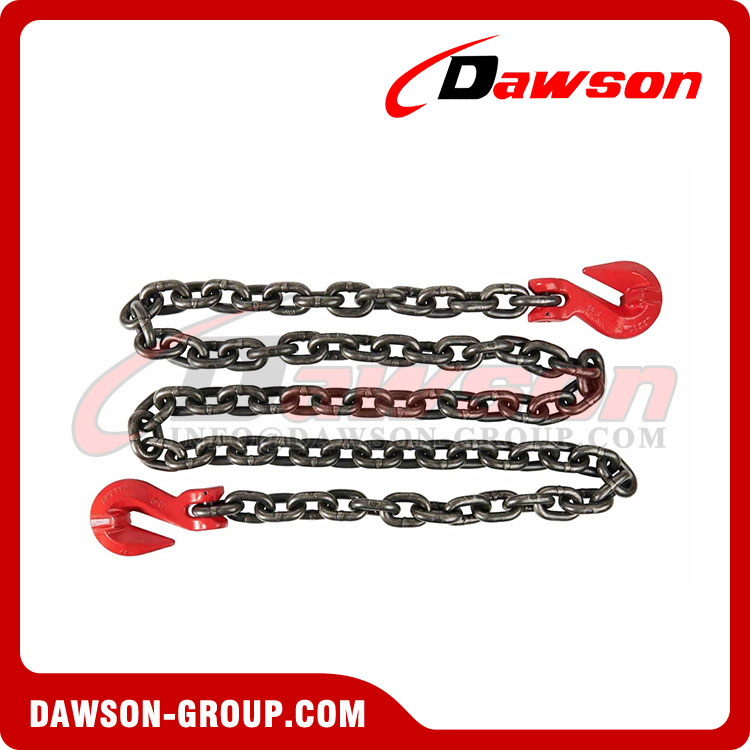 1/2 Inch x 10 FT G80 Black Transport Binder Chain with Clevis Grab ...