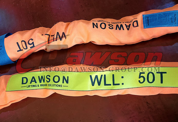 WLL 50T 50000kg Polyester Round Slings, Heavy Duty Endless Round ...