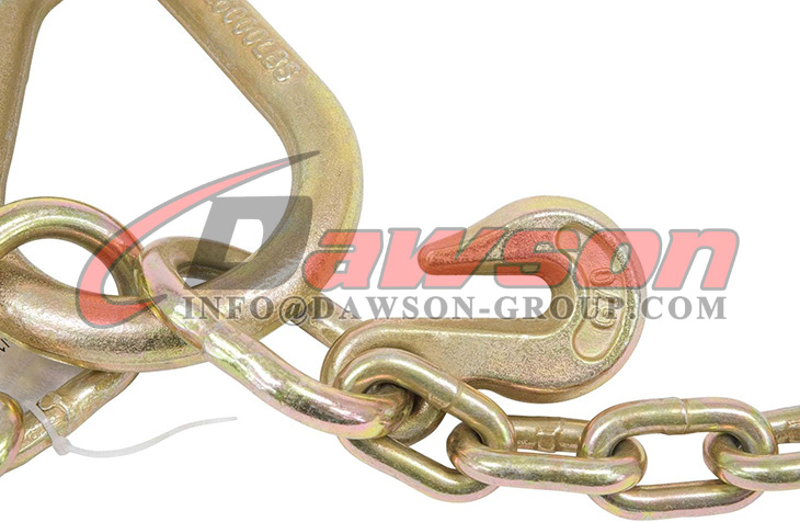 Grade 70 V-Chain Bridle Tow with 1/2'' Slip Hook with Safety Latch ...