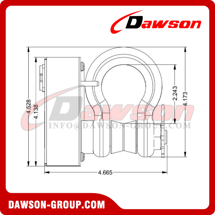 DS-LC-7501W 0.5t-1250t Wireless Shackle Load Cell, Telemetry Bow ...