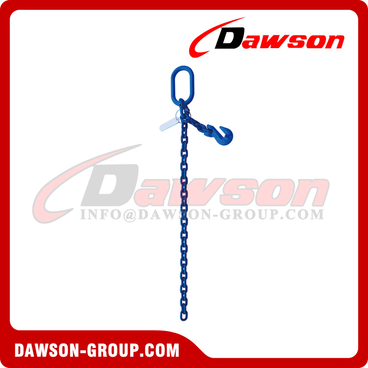 G100 Single Leg Lifting Chain Sling / Grade 100 Adjustable Chain Slings ...