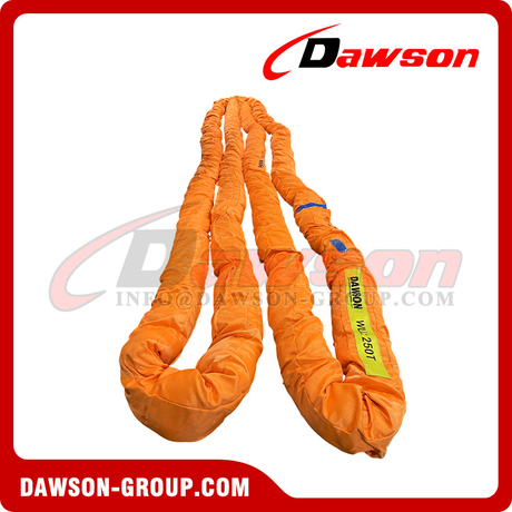 WLL 250T Polyester Heavy Duty Round Slings for Lifting, 250000kg Heavy ...