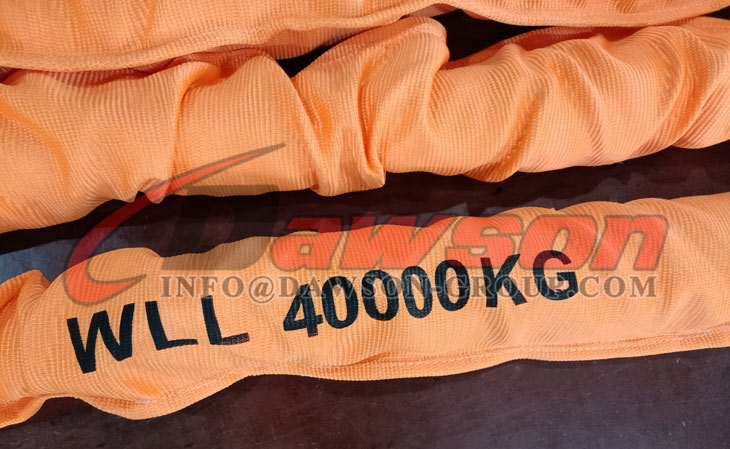 WLL 40T Polyester Round Slings AS 4497, 40000KG Heavy Duty Round ...