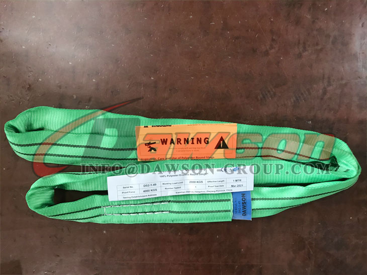 WLL 2T Polyester Round Slings AS 4497, 2000kg Endless Round Lifting ...
