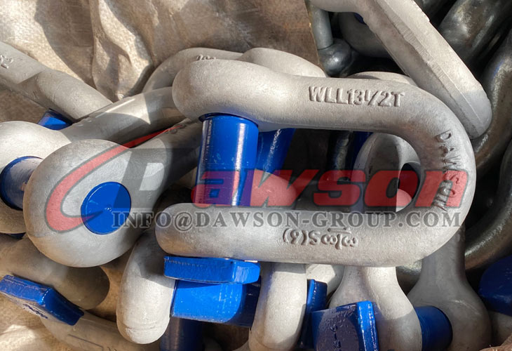 Square Head Pin Bow Shackles, Forged Trawling Dee Shackle with Square ...