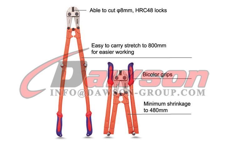 DSTD01ODL High Strength Folding Handle Bolt Cutter Extended Style ...