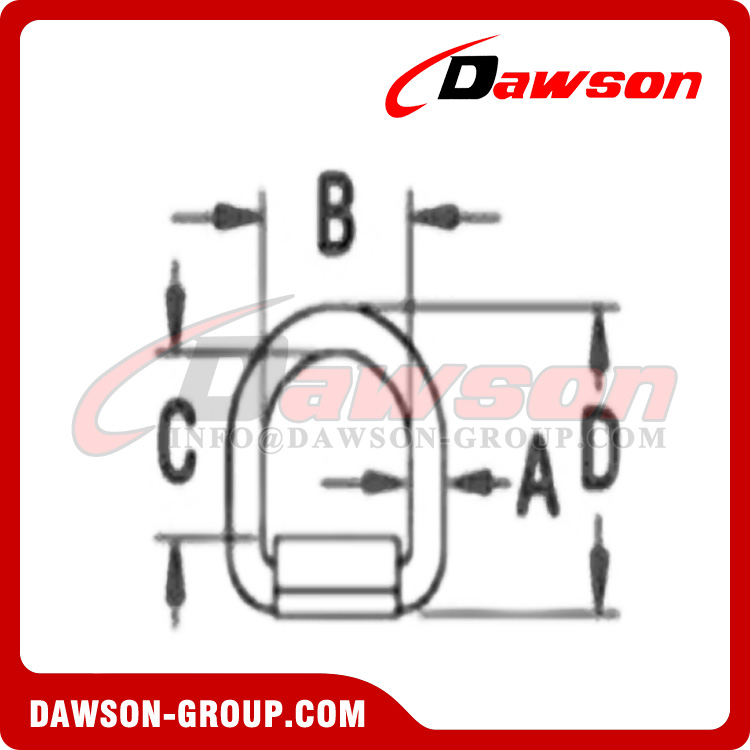 20Ton 1'' Stainless Steel 316 Lashing D Ring, SS316 Tie Down Heavy Duty ...