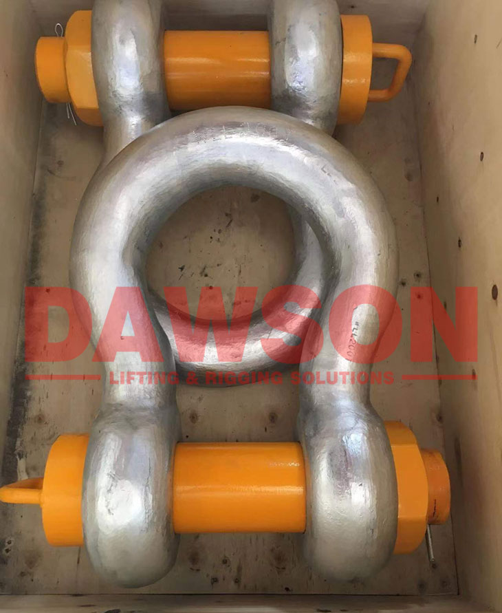 Large WLL Shackle with Circular Cross-Section, Alloy Steel Heavy Duty ...