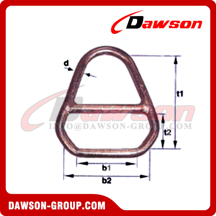 DS137B G80 Galvanized DS-ring for Webbing Sling, Grade 80 Ring for Web ...