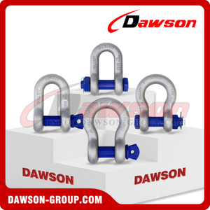 WLL 55T US Type Screw Pin Chain Shackles, Drop Forged Steel Bolt Type ...