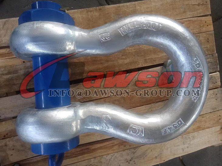 Large WLL Shackle with Circular Cross-Section, Alloy Steel Heavy Duty ...