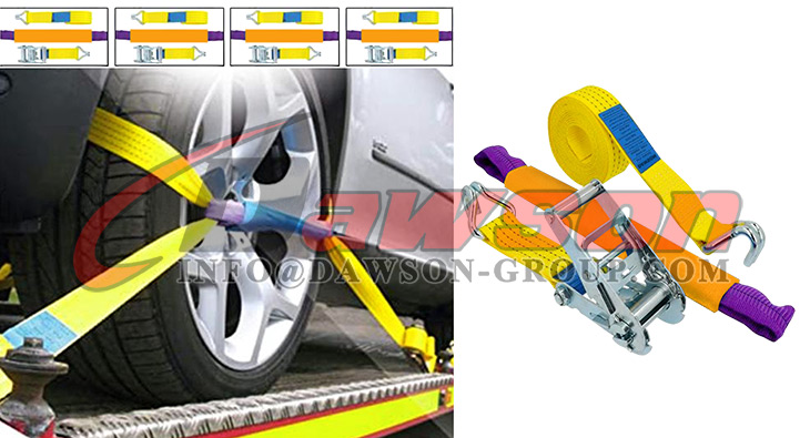 50MM Recovery & Winch Transporter Wheel Straps X4, Kit of 4 Car ...