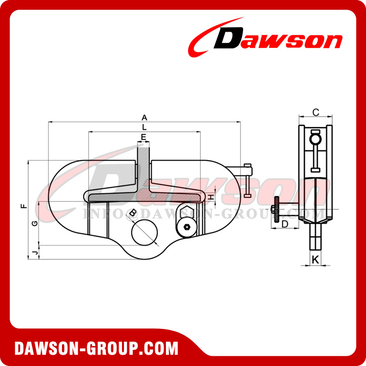 DS-BCU Universal Beam Clamp Trolley Clamps - Dawson Group Ltd. - China ...