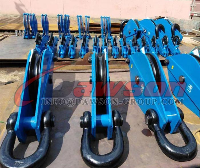 Hook (Chain link) Series Closed Double Wheel Pulley, closed double ...