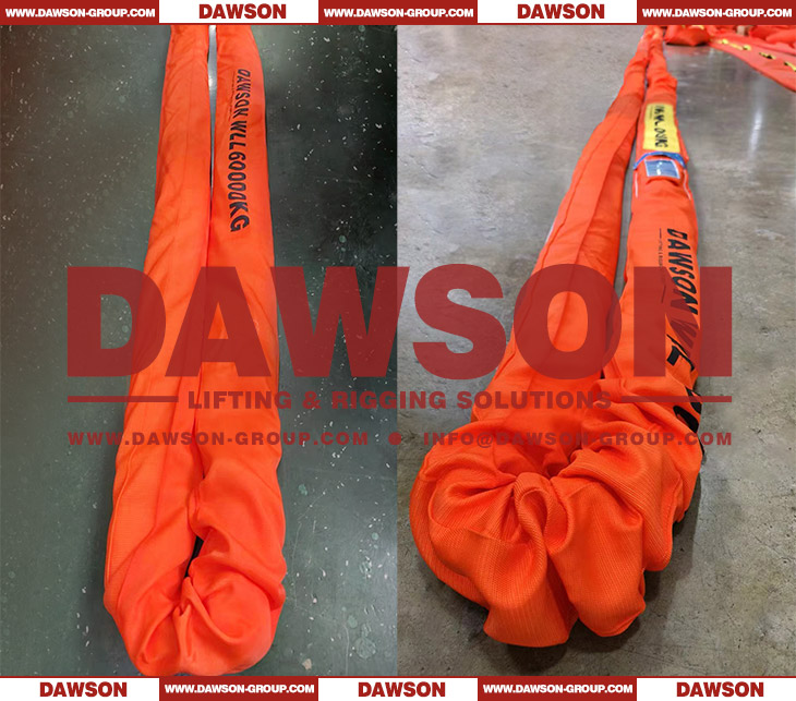 WLL 60T 60000kg Polyester Round Slings, Heavy Duty Endless Round ...