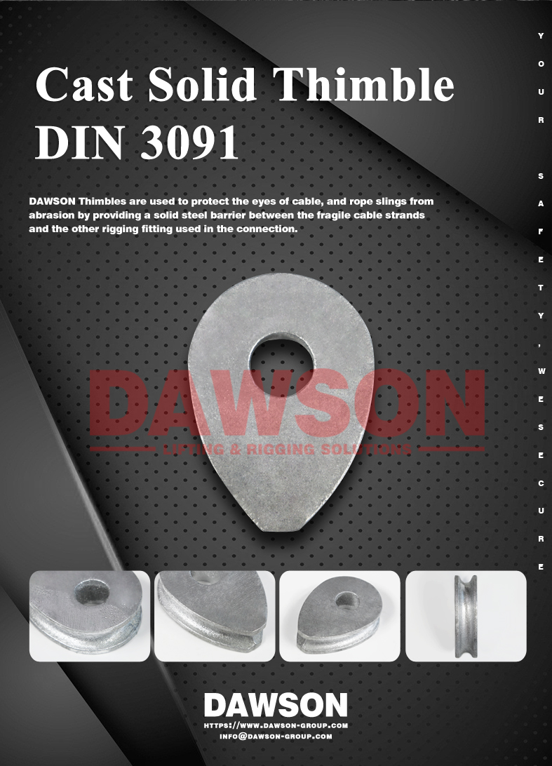 DIN 3091 Cast Solid Wire Rope Thimble, Solid Thimble EN 13411-9 ...