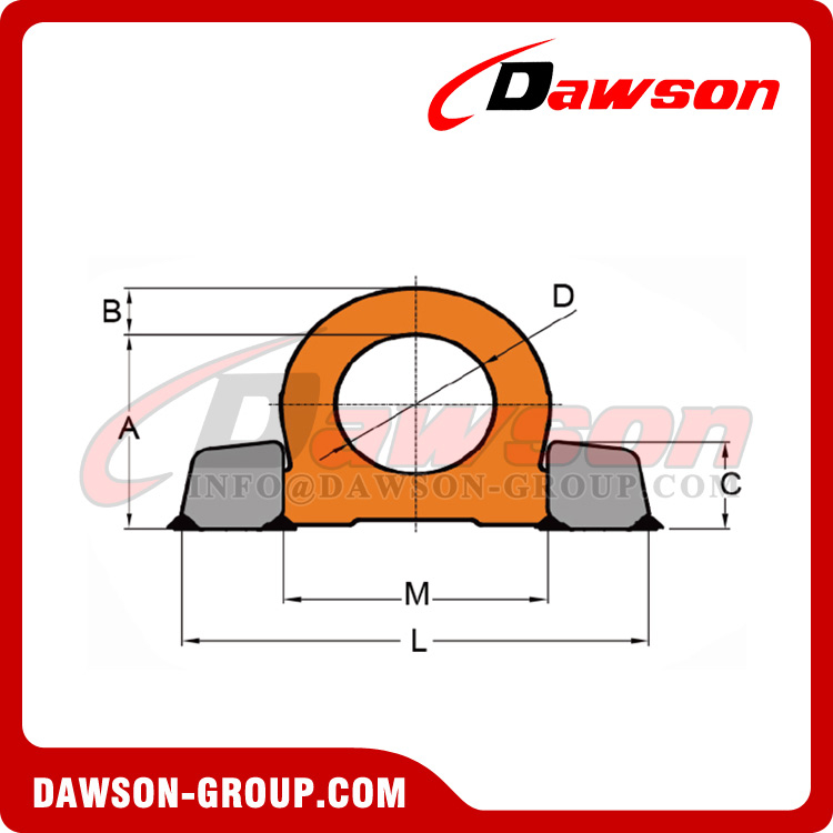 DS092Y G80 Welded Lifting Lug, Grade 80 Lifting Points - Dawson Group ...