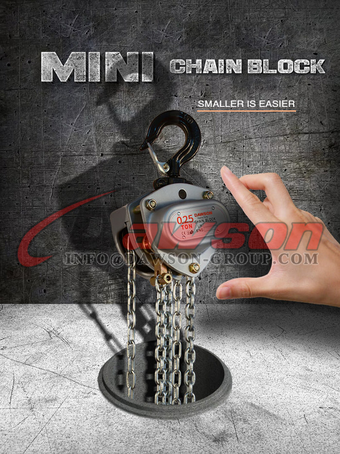 DSVDM 0.25T 0.5T Mini Chain Block, 250KG 500KG Chain Hoist for Lifting ...