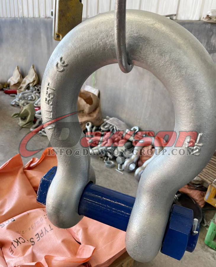 DAWSON DS781 Mooring Shackles, Alloy Steel Mooring Safety Bolt Type Bow ...