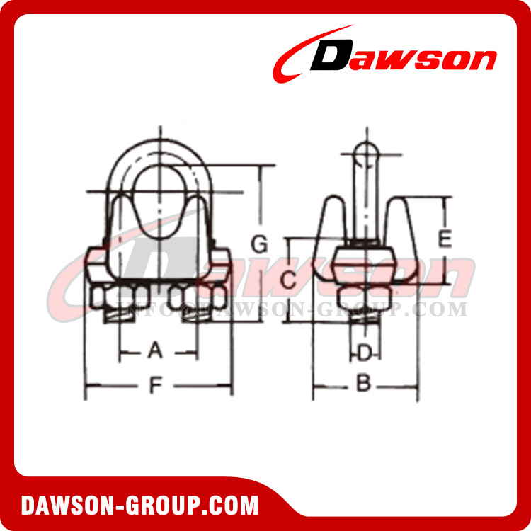 Galv. Malleable Wire Rope Clip Type A - Buy mGalv. Malleable Wire Rope ...
