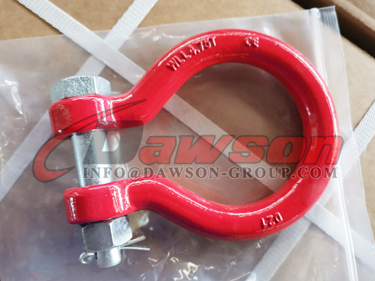 DS222ISO2415 Bolt Type Bow Shackle with Safety Pin and Nuts - Dawson ...