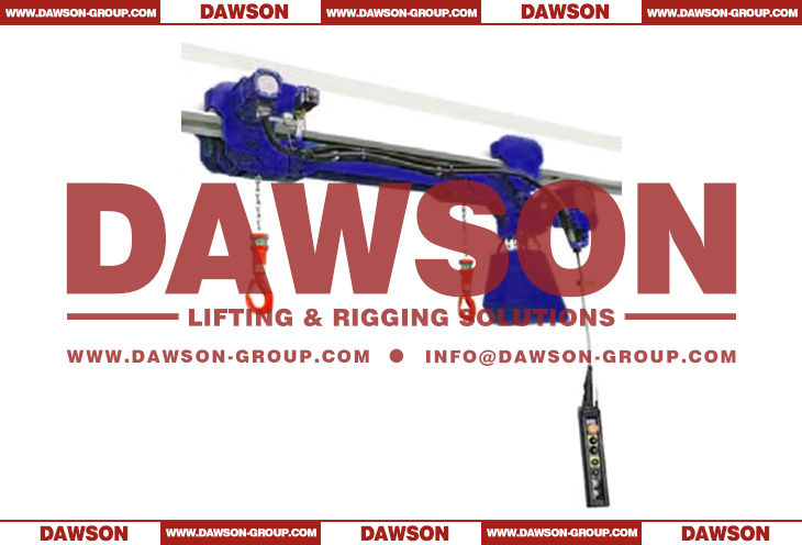 DAWSON Low Headroom Packet-handling Pneumatic Hoist, Air Hoist ...
