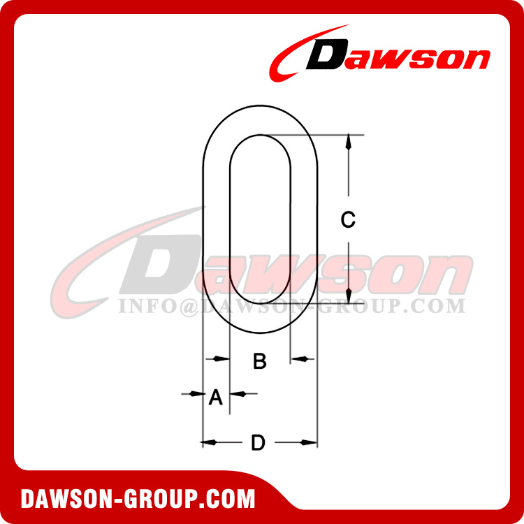 DG-340 DS-340 Forged Carbon Steel Weldless End Links, Oblong Link ...