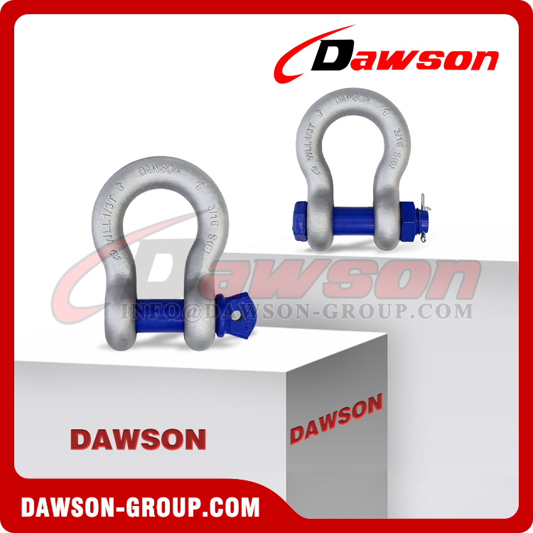 WLL 1/3T US Type Bolt Type Anchor Shackles, Drop Forged Steel Bow ...