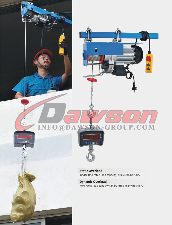 DS999G 12m / 18m New Mini Electric Hoist with Qucik-Lock Hook, Electric ...