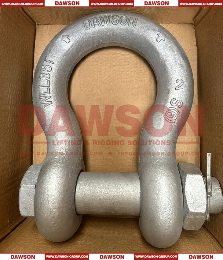 Dawson Brand Hot Dip Galvanized US Type DG2130 Bow Shackle with Safety ...