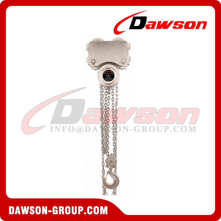 DSS-ZHA Low Headroom Stainless Steel Chain Block, SS Manual Chain Hoist ...