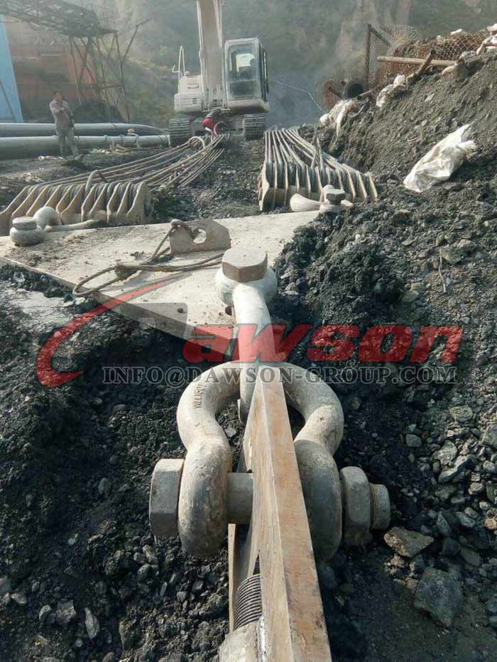 Large WLL Shackle with Circular Cross-Section, Alloy Steel Heavy Duty ...