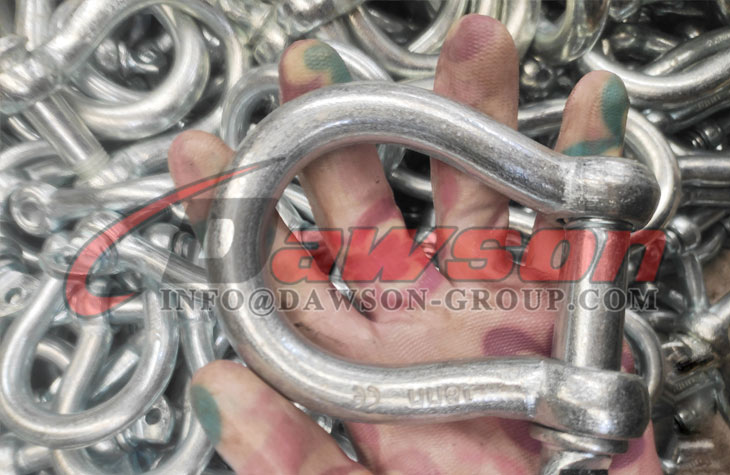 European Type Commercial Galv. Bow Shackle, Screw Pin Anchor Shackle ...