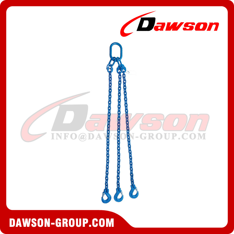 G100 Triple Legs Lifting Chain Slings / Grade 100 3-Legs Adjustable ...