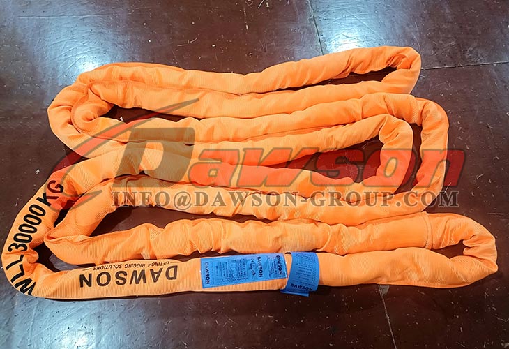 WLL 30T 30000kg Polyester Round Slings, Heavy Duty Round Lifting Slings ...