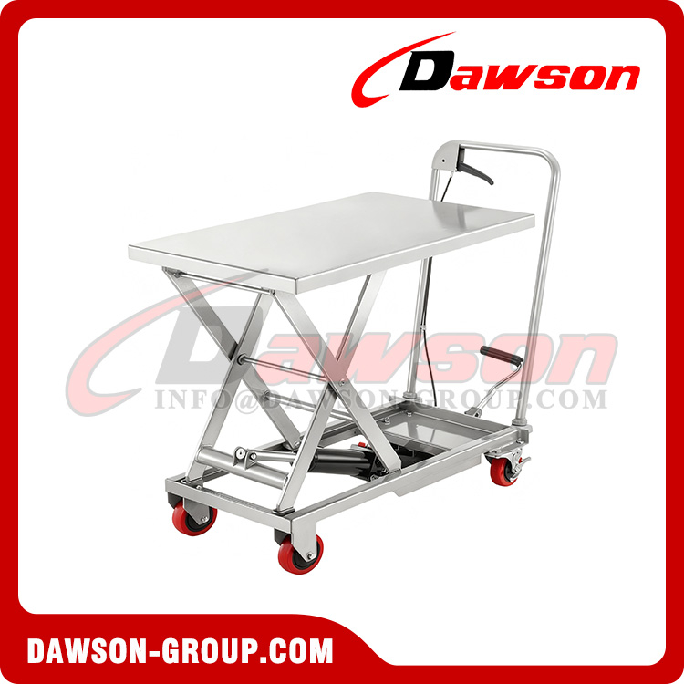 DS-TF Stainless Steel Single Scissor Fork Manual Lift Tables, AISI304 ...