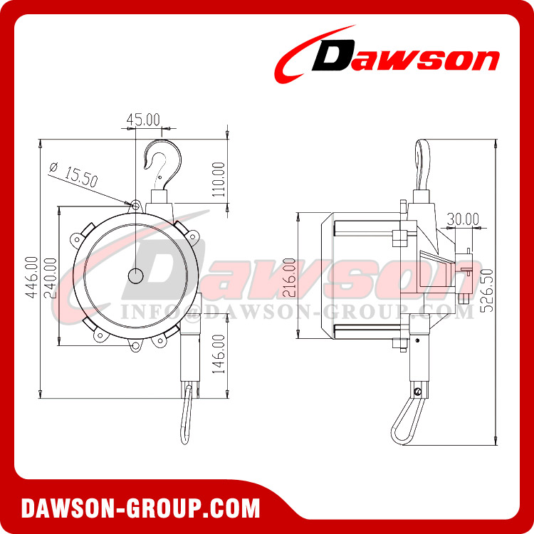DS-HW Series 80kg - 200kg Heavy Duty Spring Balancer, Tools Load ...