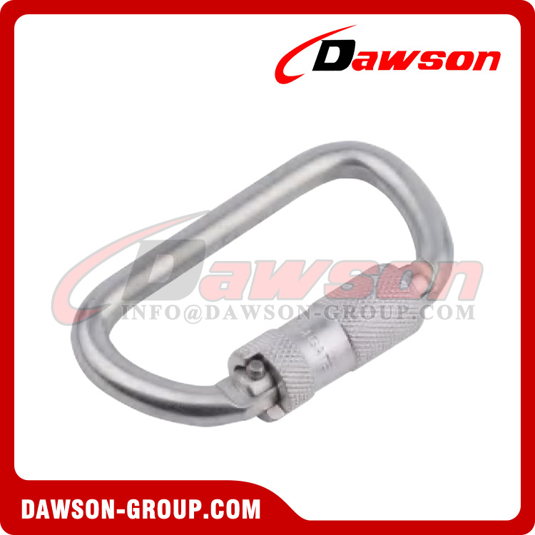 DSJ-1065 30KN High Quality Cold Formed Steel Self-Locking Carabiner ...