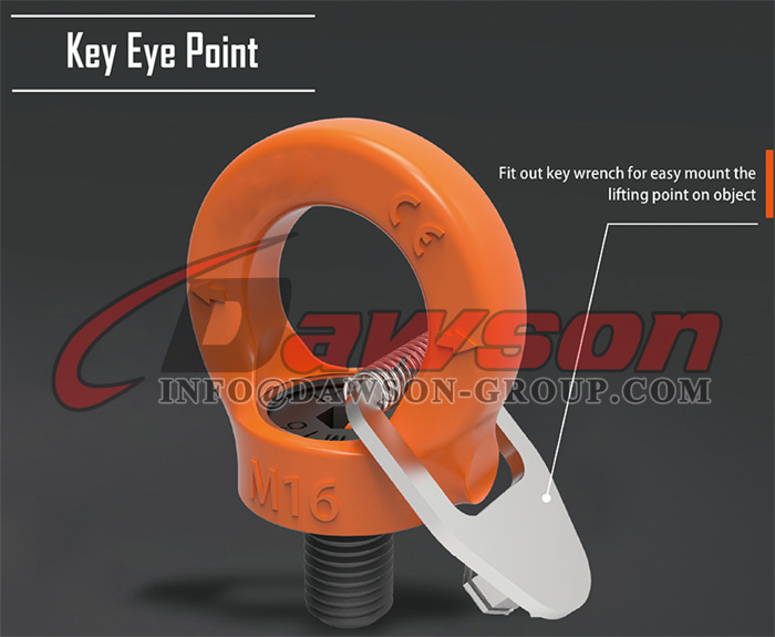 G80 Eye Type Rotating Ring with Key Wrench, Grade 80 Forged Steel ...