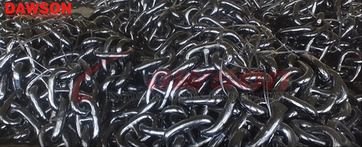 R4 Grade Stud / Studless Mooring Chain for Deep-sea Development Facilities, Hot Dip Galvanized ...