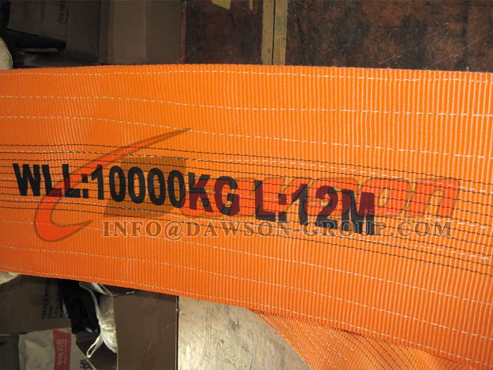 WLL 10 Ton Polyester Webbing Slings, 10000kg Textile Endless Flat ...