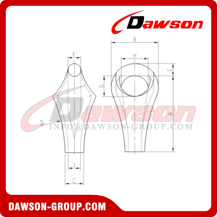 High Grade Drop Forged Cast Steel Rope Pear Socket for Steel Wire Rope ...