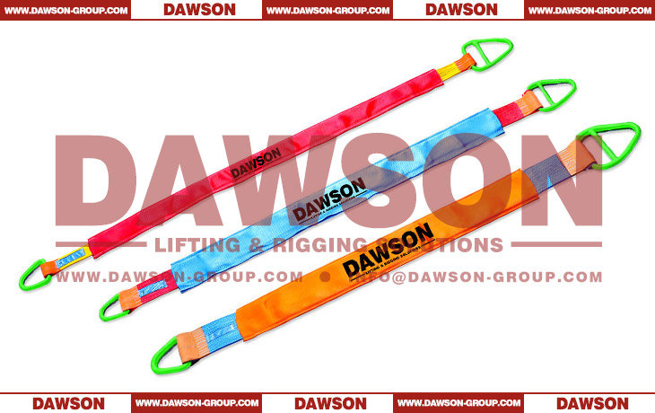 DAWSON Flat Webbing Slings with Round or Flat Delta Rings, Lifting ...