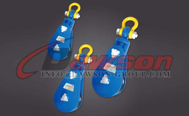 DAWSON Heavy Duty Snatch Block, Lifting Pulley Blocks, Wire Rope Pulley ...