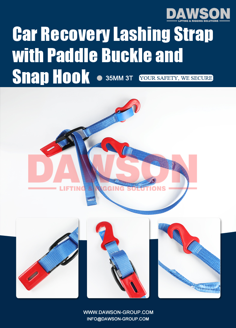 B/S 2000KG/4400LBS Ratchet Buckle Hook Car Lashing Belt, Paddle Buckles ...