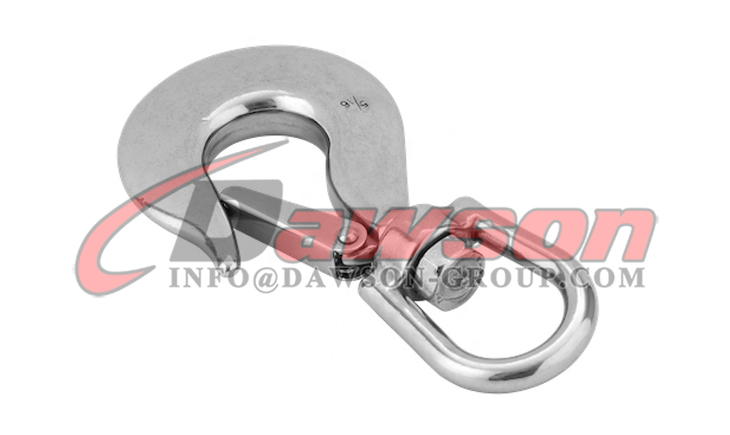 Stainless Steel Eye Swivel Crane Hook, AISI 316 Swivel Eye Hook with ...
