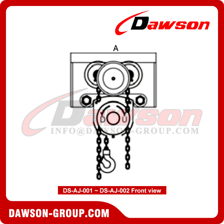 DS-AJ Type 1T-100T Integrated Trolley Type Chain Hoist for Lifting and ...