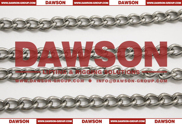 Stainless Steel 316 Twisted Welded Link Chain, SS316 Twist Link Chain ...